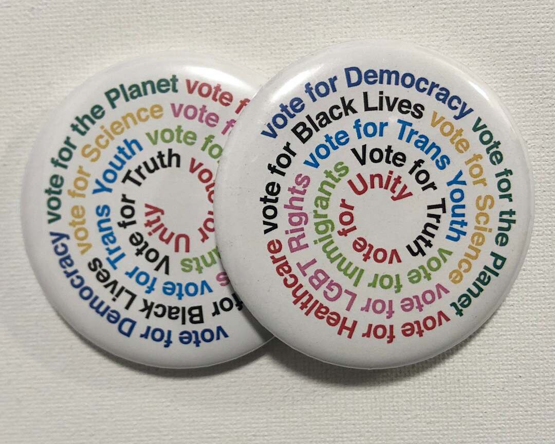 Reasons to Vote Buttons - Etsy