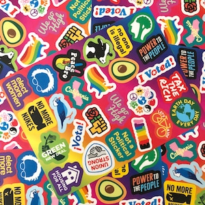 Fun Leftist Progressive Political Sticker Pack With 25 Unique 2 ...