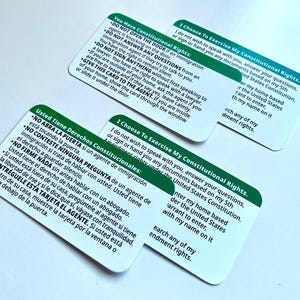 Immigration Know Your Rights Cards / Tarjetas De Conozca Sus Derechos ...