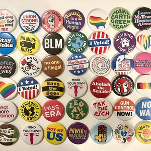 Fun Progressive Leftist Assorted Buttons - Etsy