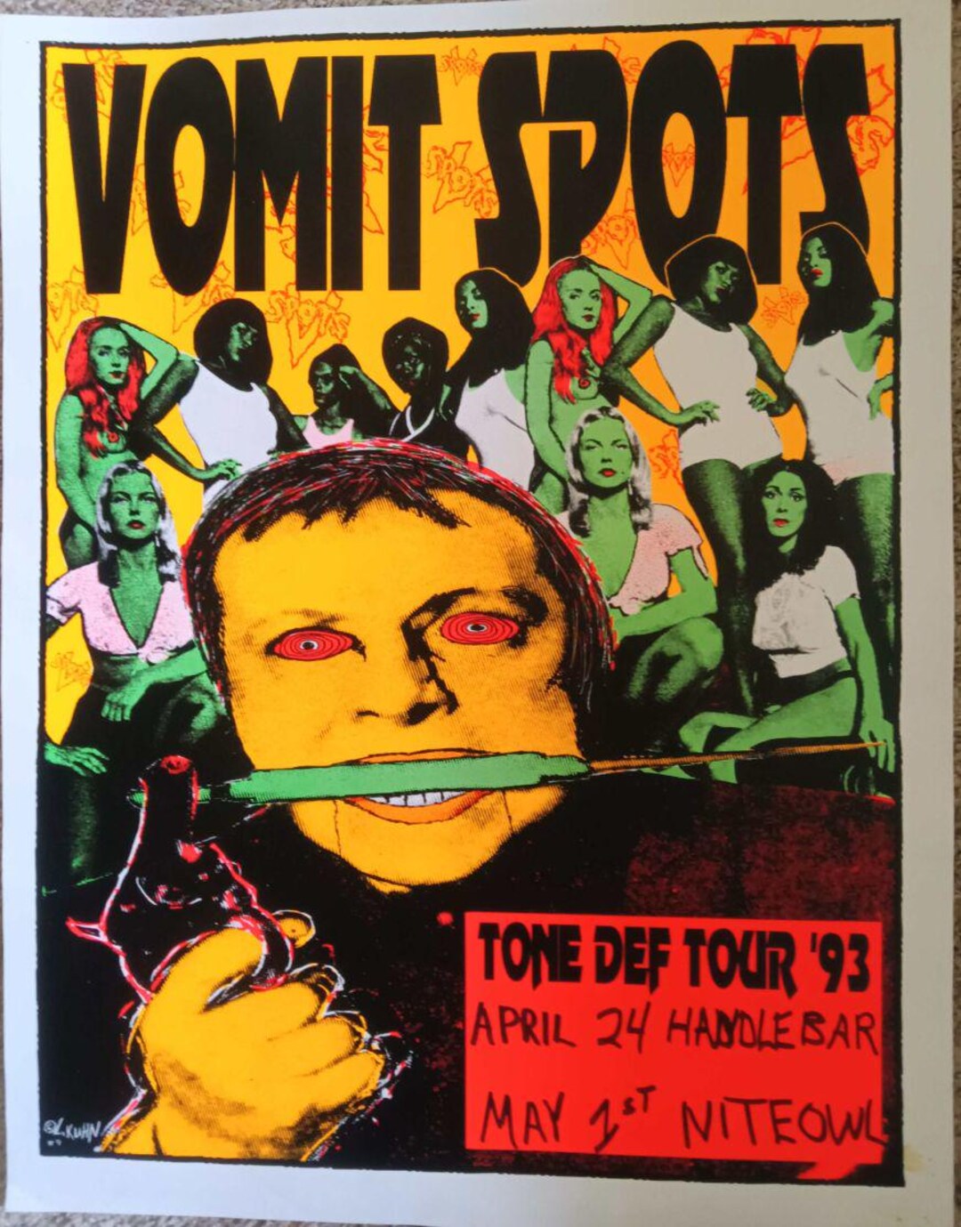 Vomit Spots Tour Poster Etsy