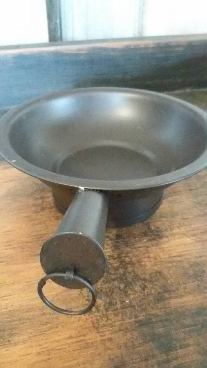 Metal Primitive Candle Pan, Bowl Filler Pan, Potpourri Pan, Burnt Brown ...