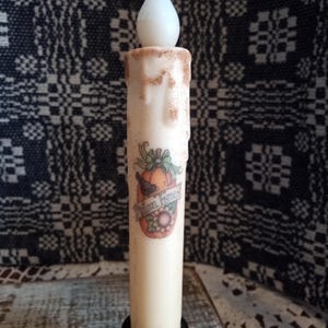 Fall Timer Taper Candle, Primitive Battery Candle - Etsy