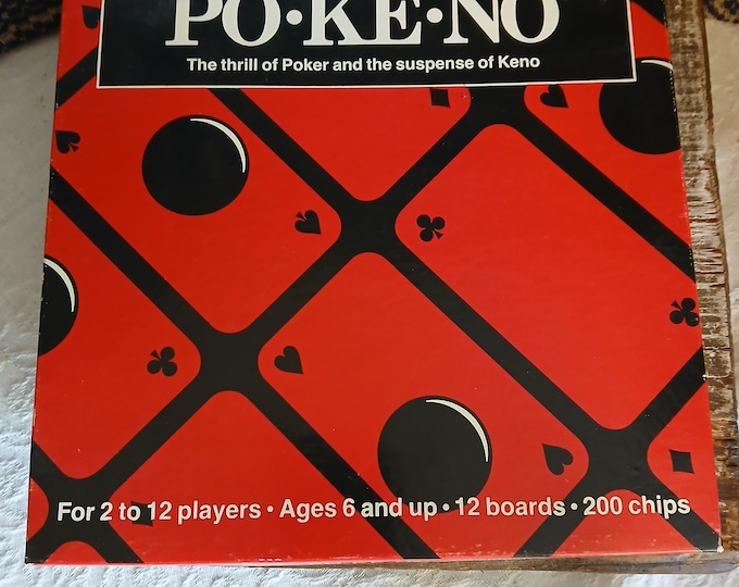 Vintage Pokeno Game Set, Game Board Cards and Chips Inside the Box - Etsy