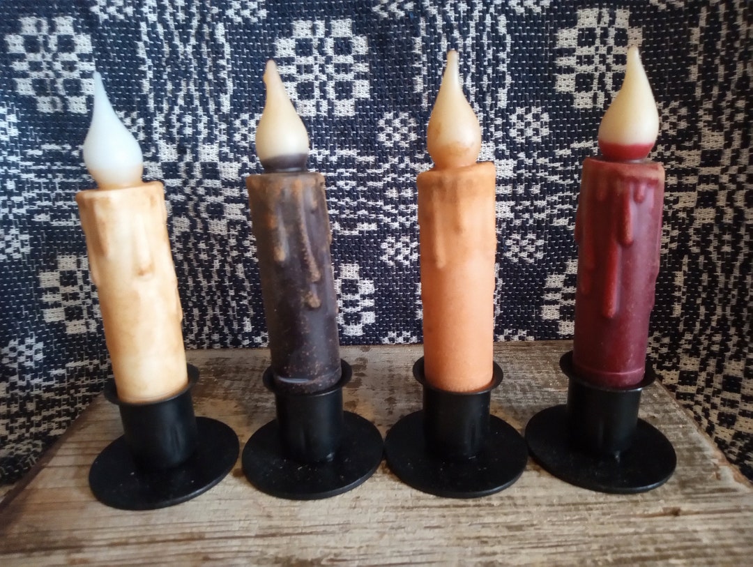 Solid Color 4 Inch Timer Taper Candle, Home Decor, Window Candle - Etsy