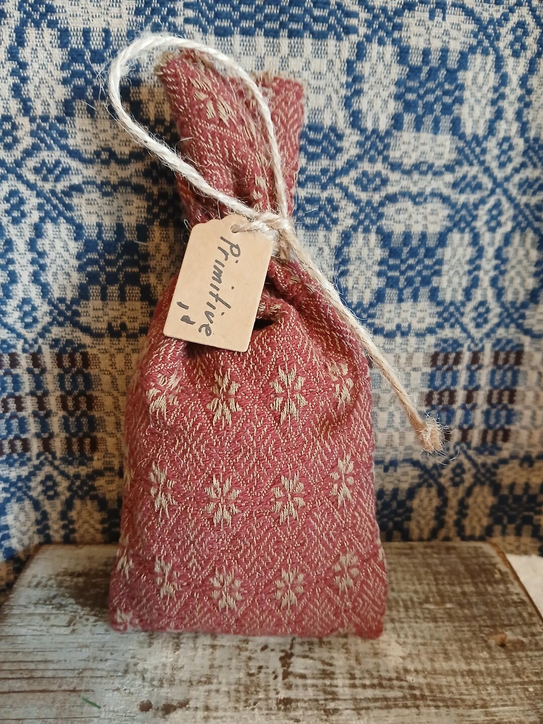 Primitive Coverlet Bag, Coverlet Material Ditty Bag - Etsy