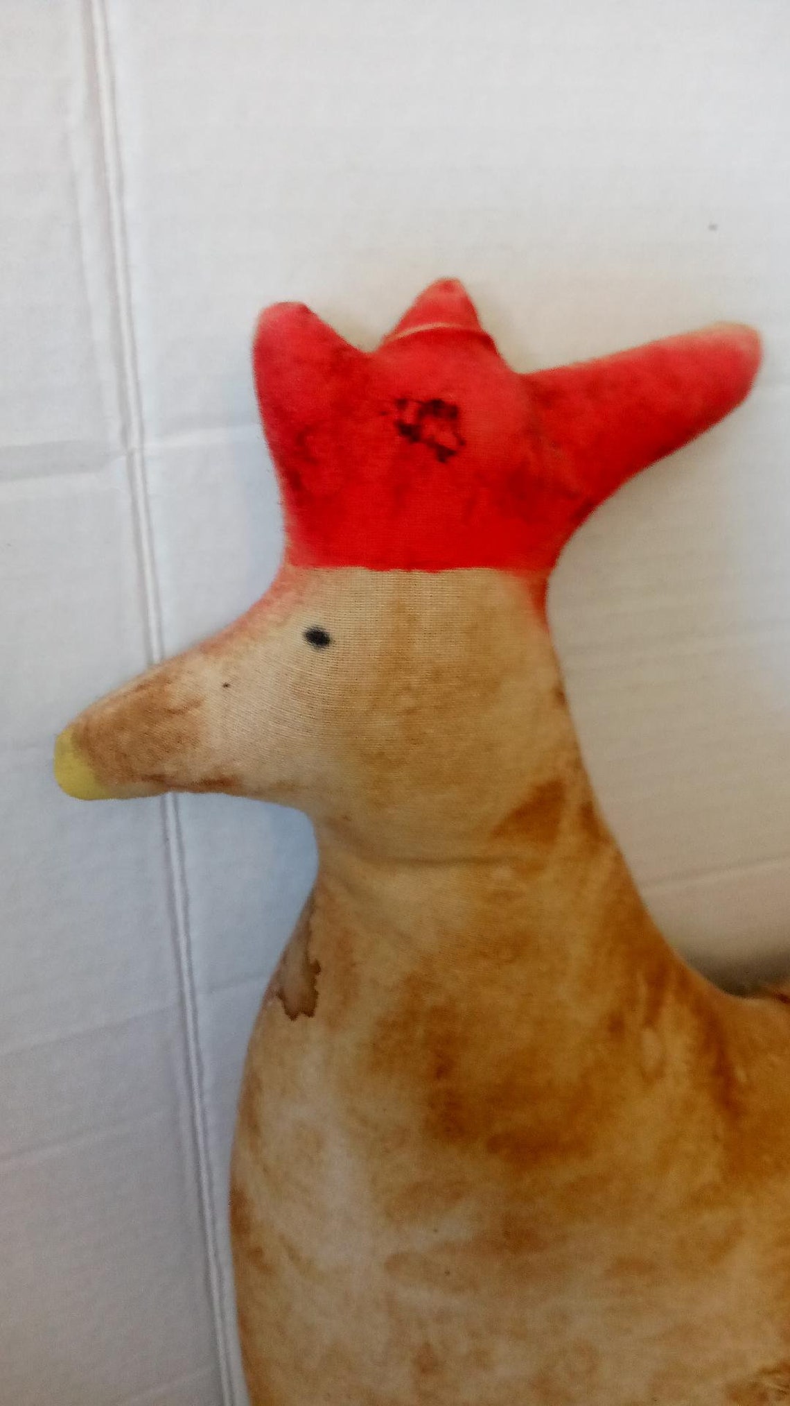 Chicken Shelf Sitter, Large Cloth Chicken Decor, Farm Animal Primitive ...