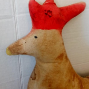 Chicken Shelf Sitter, Large Cloth Chicken Decor, Farm Animal Primitive ...