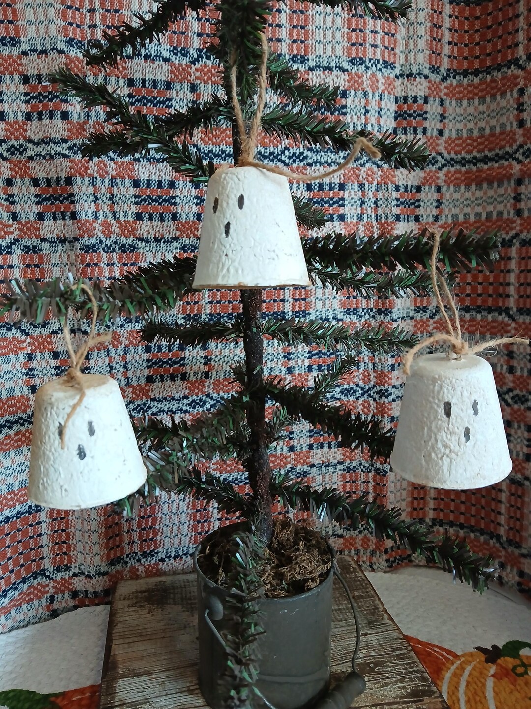 Ghost Ornaments, Primitive Grungy Halloween Ghost Decor - Etsy