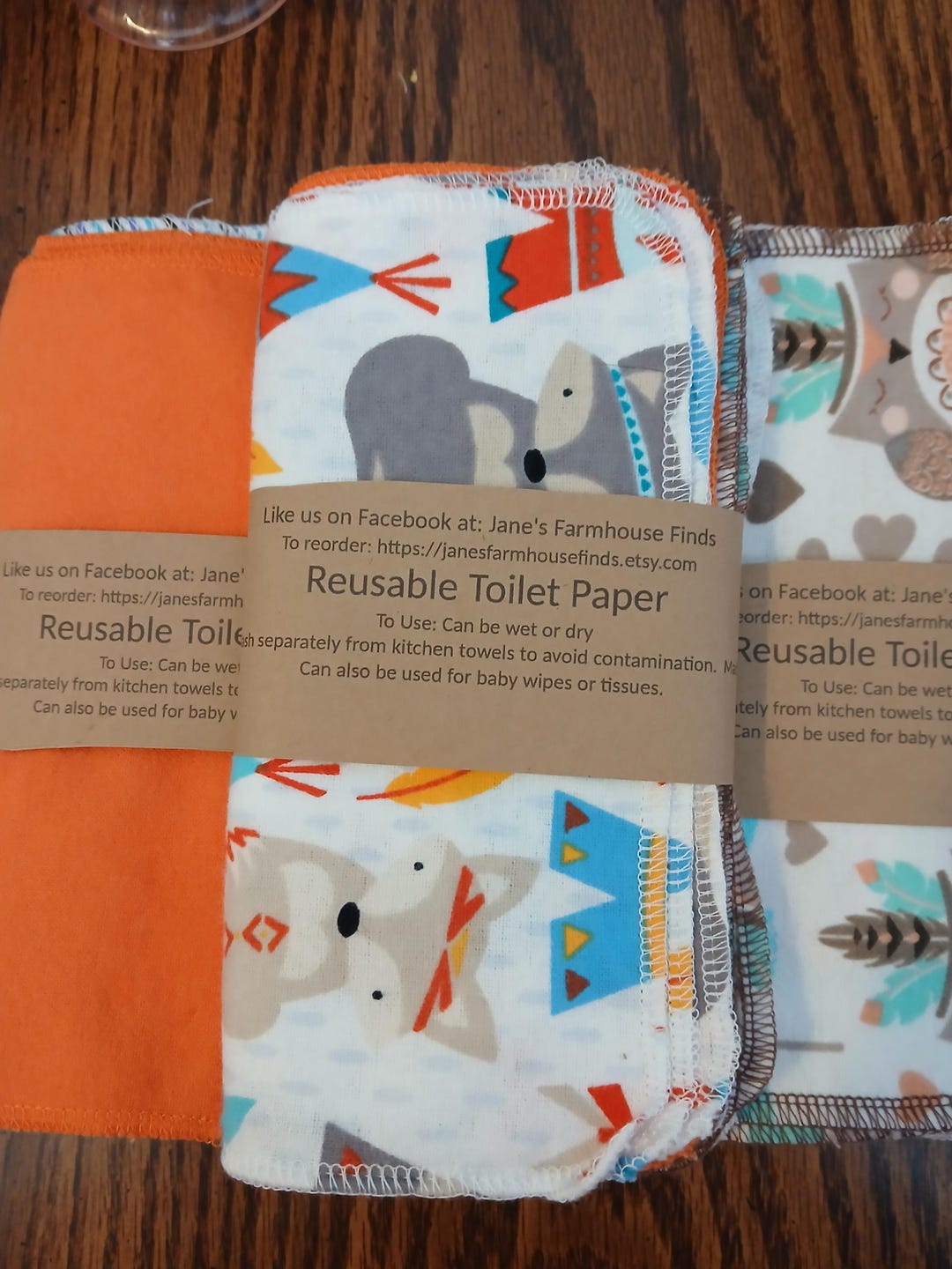 10 Pieces Single Ply Flannel Eco-friendly Reusable Toilet Paper, 8x8 ...