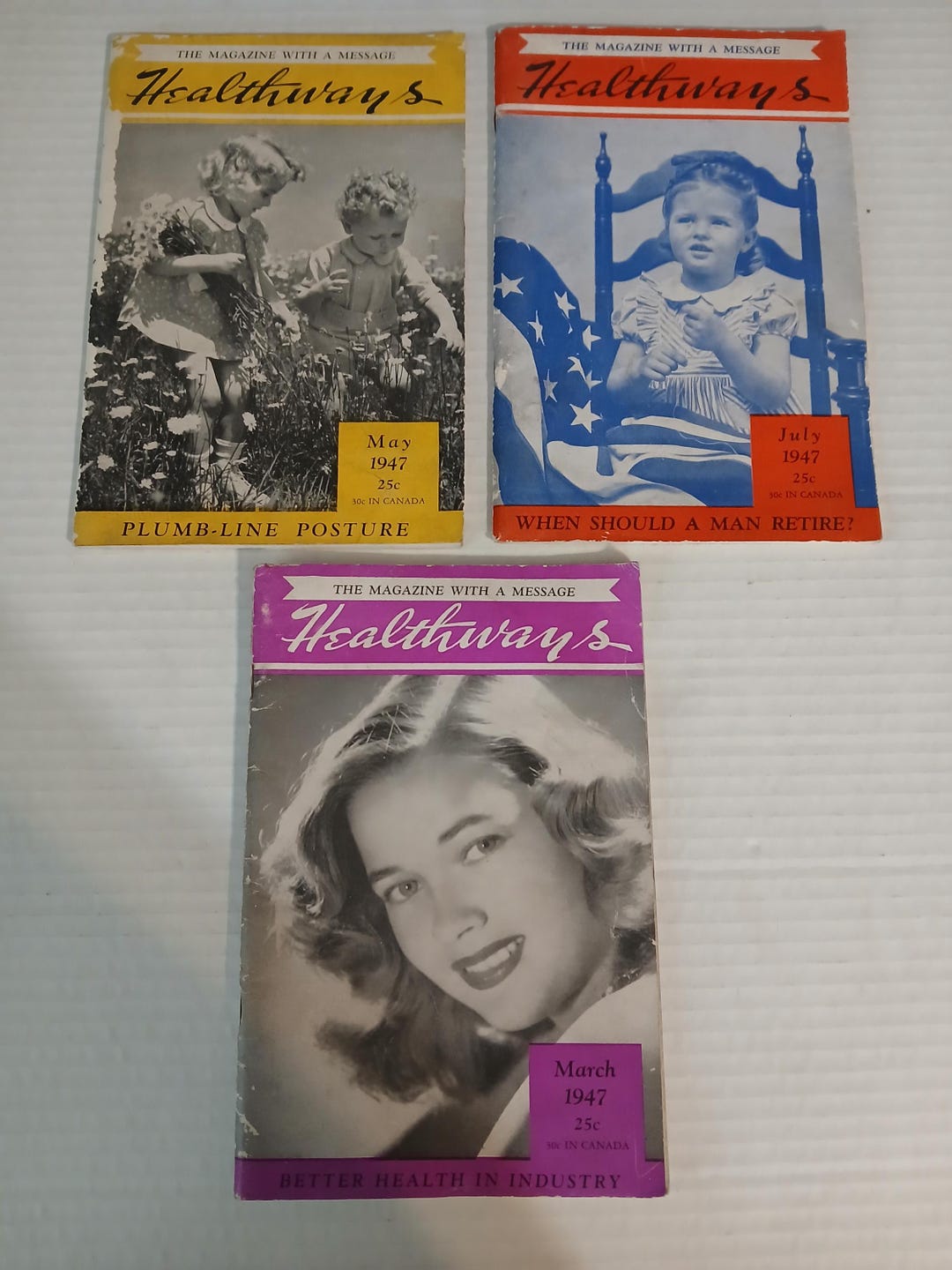 Healthways 1947 Set of 3 Vintage Magazines - Etsy