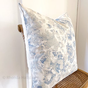 26 Blue Rose Pillow Cover/ Shabby Chic Style Euro Bed Pillow - Etsy