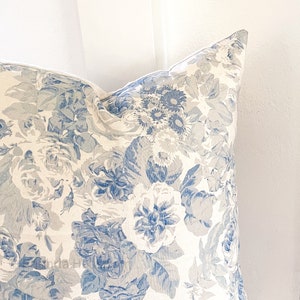 26 Blue Rose Pillow Cover/ Shabby Chic Style Euro Bed Pillow - Etsy