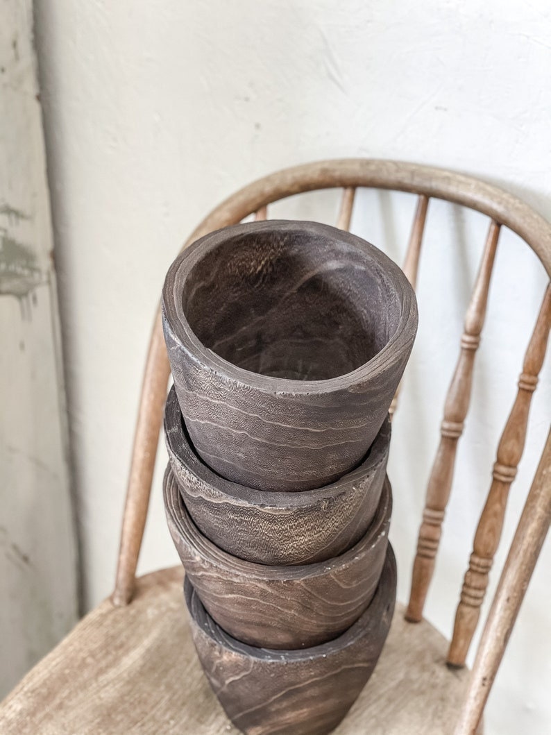 Rustic Wood Bowl/farmhouse Kitchen Decorvintage Wood Serving - Etsy