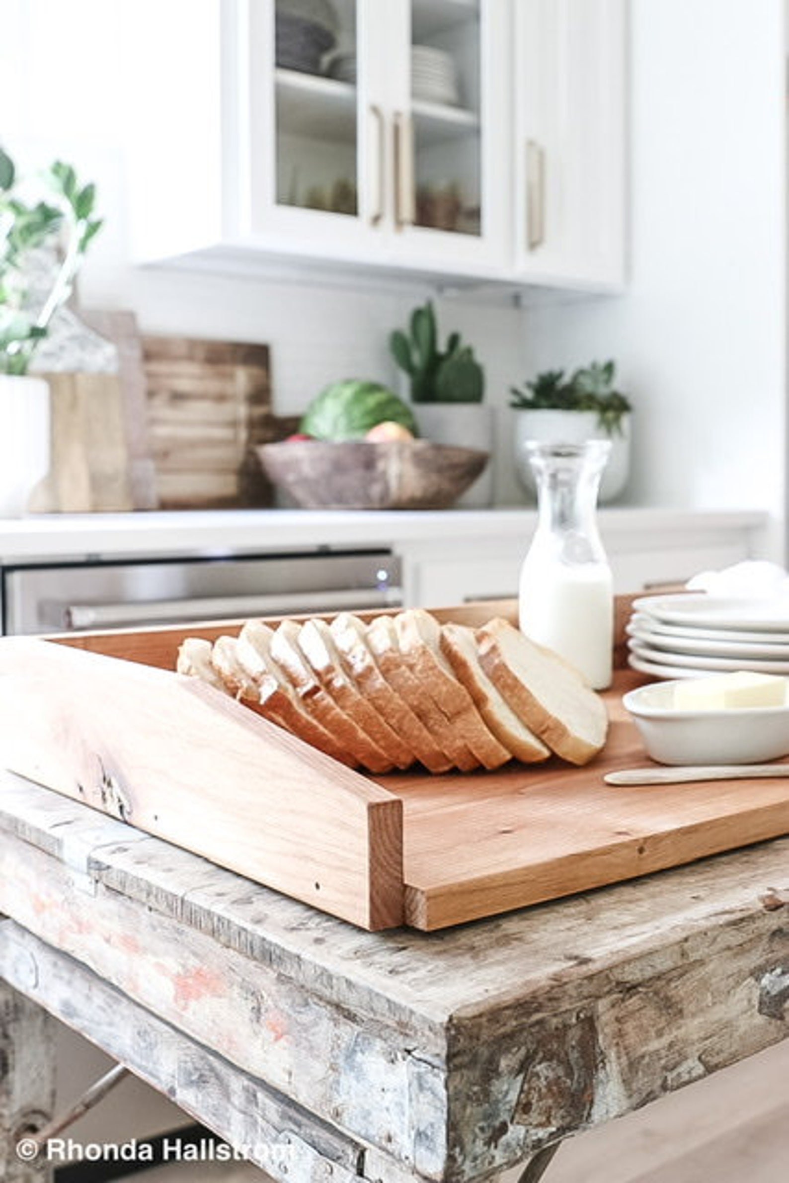 French Vintage Style Cutting Board With Sides/wood Bread - Etsy