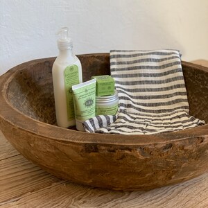 Large Farmhouse Antique Hand Carved Wood Bowl/ Rustic Farmhouse Serving ...