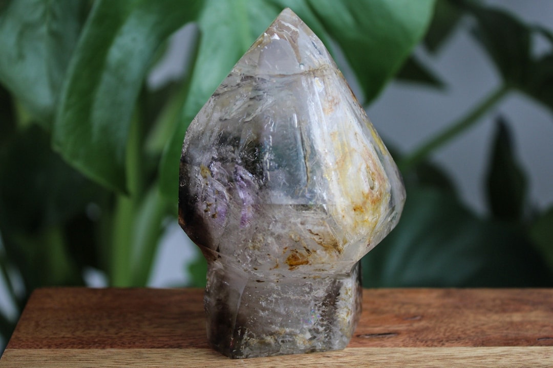 Giant Scepter Elestial Quartz Smoky Amethyst Polished Skeletal Scepter ...