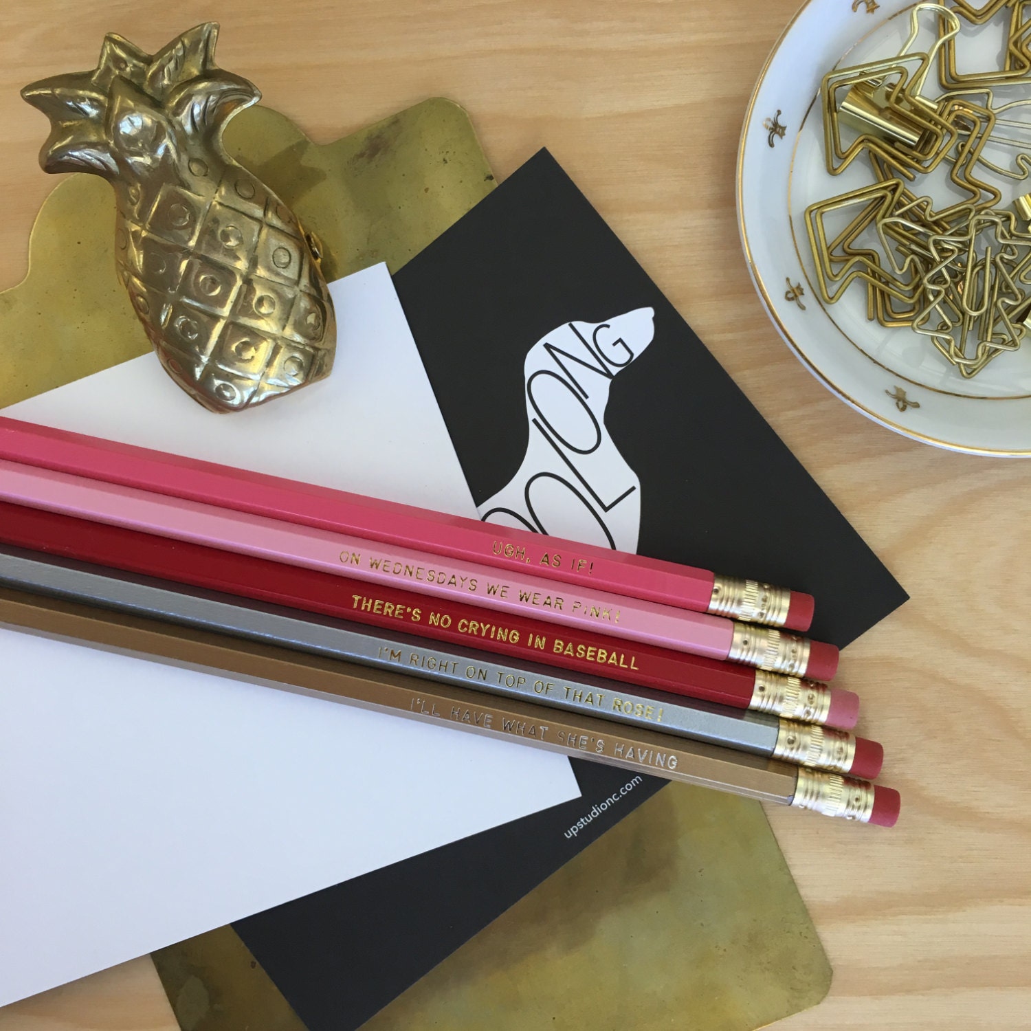 Chick Flick Catchphrase Pencil Set - Etsy