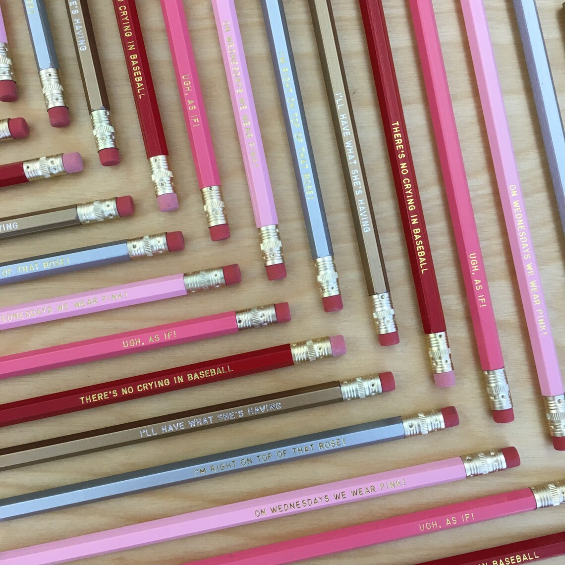 Chick Flick Catchphrase Pencil Set - Etsy