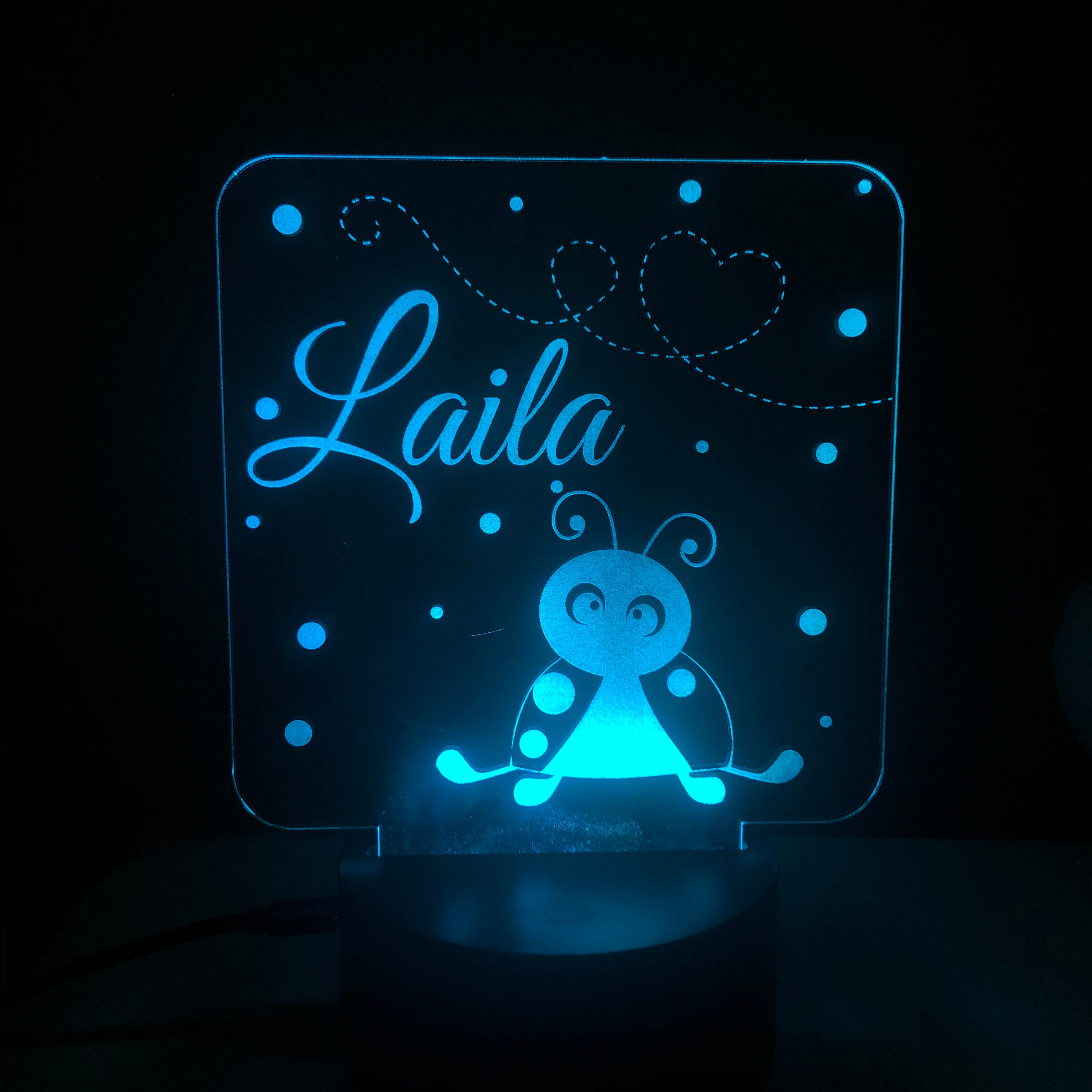 Personalized Night Light Lady Bug Night Lights | Etsy