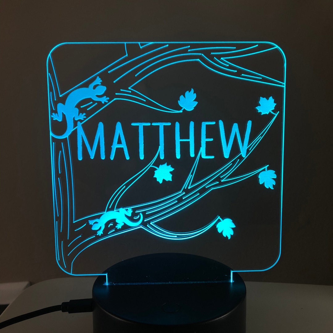 Personalized Night Light - Lizard Night Lights - Children's Night Light ...