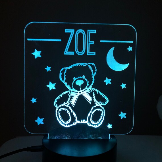 Teddy Bear Night Light Bear Night Lights Children's | Etsy