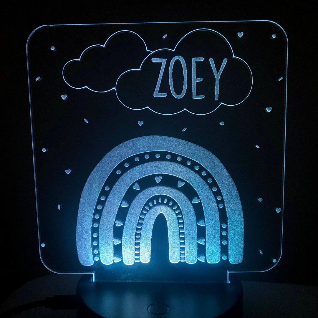 Personalized Night Light - Rainbow Night Lights - Children's Night ...