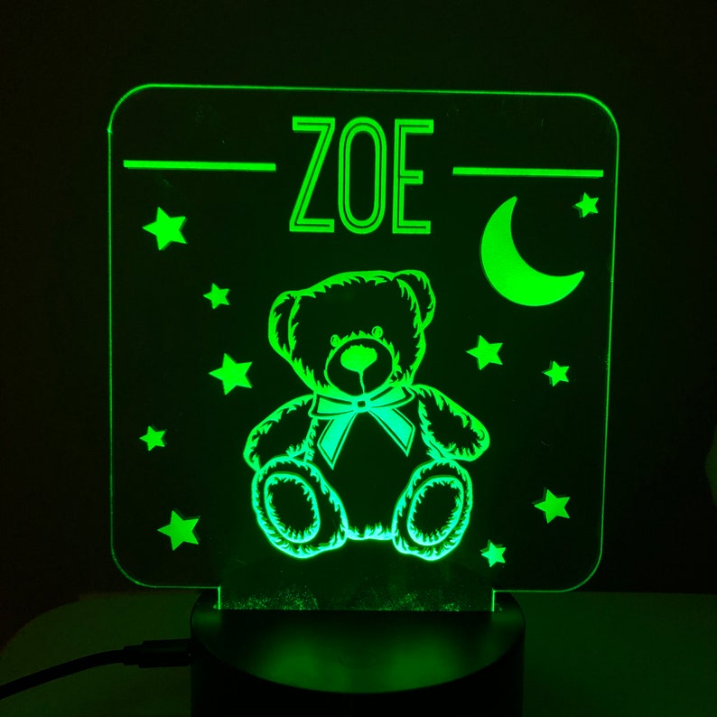 Teddy Bear Night Light Bear Night Lights Children's | Etsy