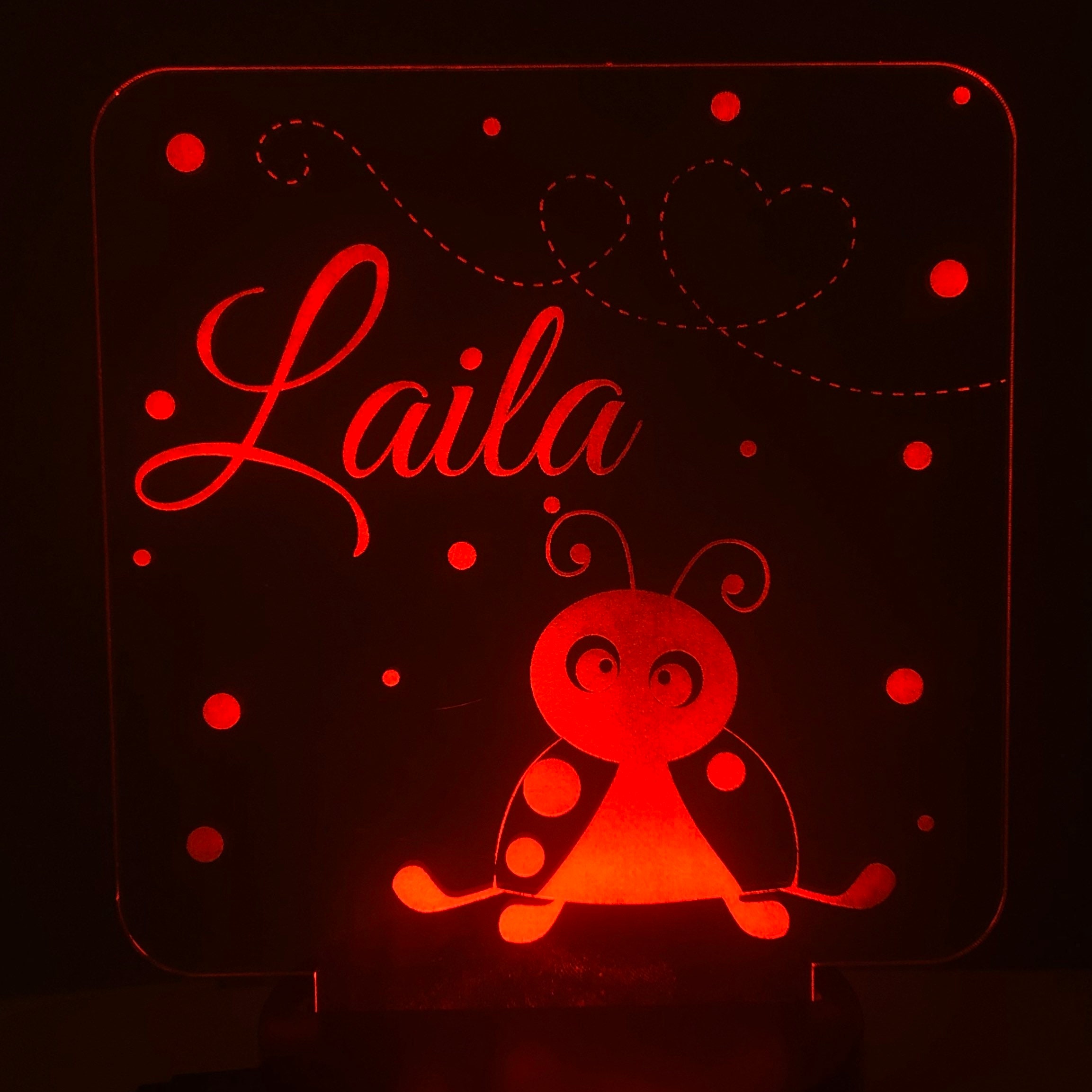 Personalized Night Light Lady Bug Night Lights | Etsy