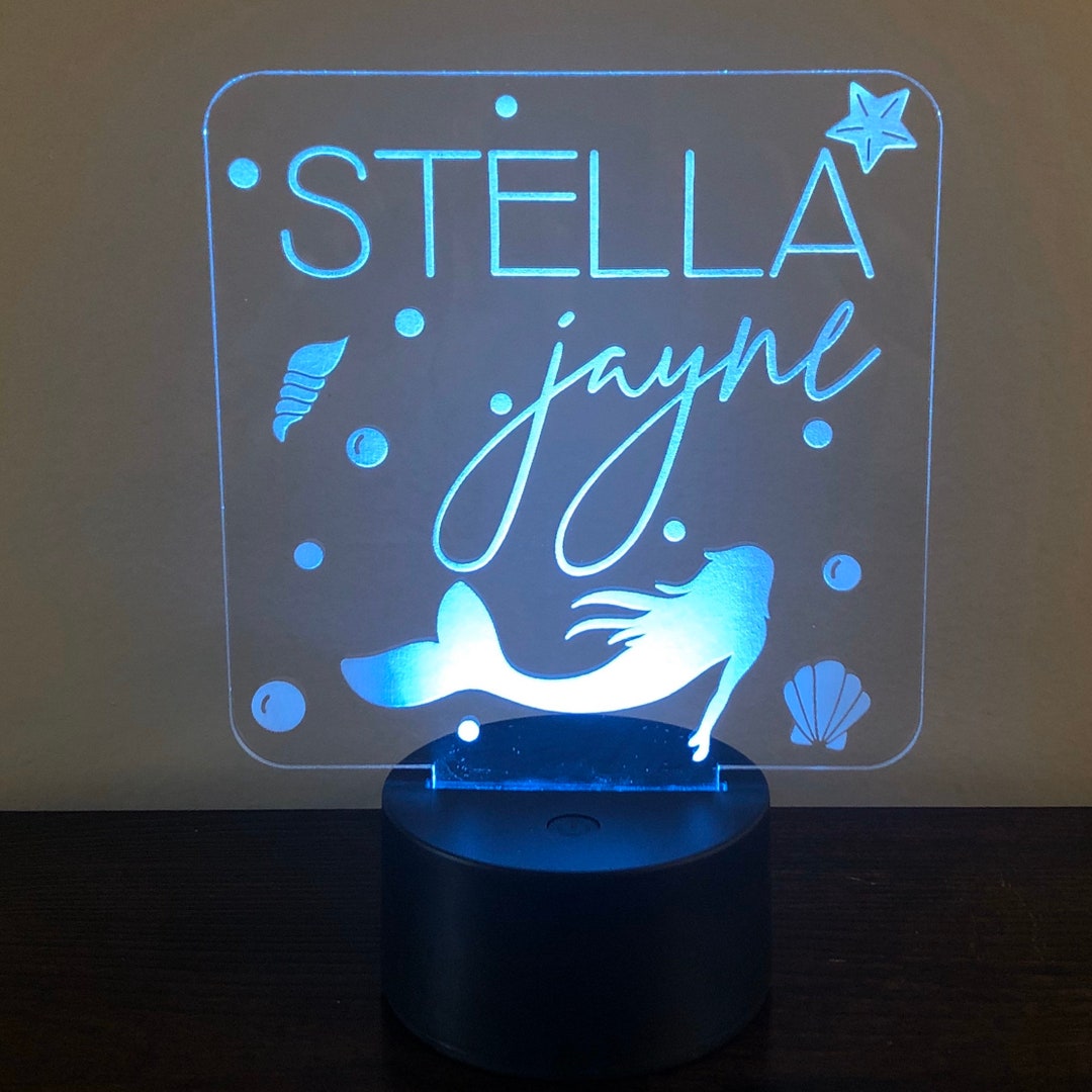 Mermaid Night Light - Children's Night Light - Mermaid - Birthday Gift ...