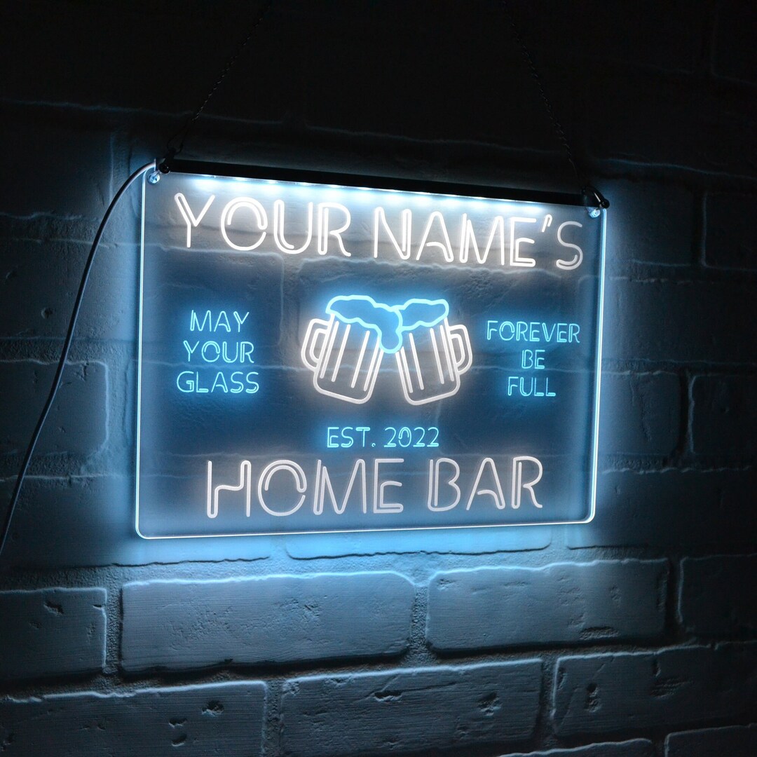 Personalized Your Name Custom Home Bar Sign | Your Name Bar Sign | Neon ...