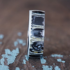 Black Shark Vertebra Titanium Ring Shark Backbone Wedding Band Men ...