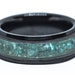 Amazonite Inlay Black Ceramic Ring Natural Green Amazonite - Etsy