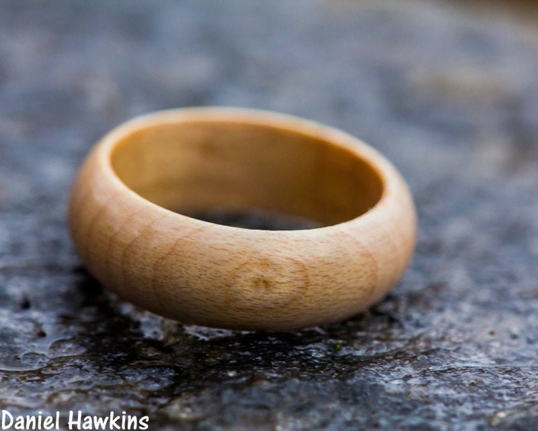 Maple Wood Ring - Mens Womens Custom Hand Carved Wedding Engagement ...