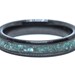 Amazonite Inlay Black Ceramic Ring: Natural Green Wedding Band - Etsy