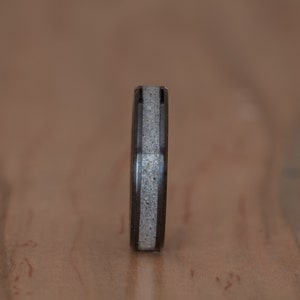Your Sand Inlay Black Ceramic Ring - Use Your Own Sand! Men 8mm Women ...