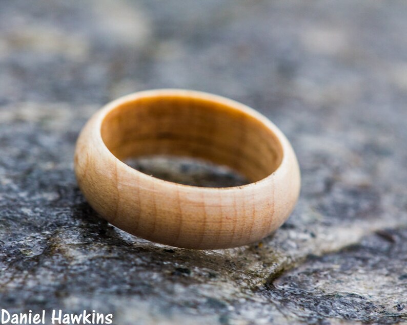 Maple Wood Ring - Mens Womens Custom Hand Carved Wedding Engagement ...