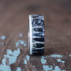 Black Shark Vertebra Titanium Ring Shark Backbone Wedding Band Men ...