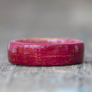 Pink Whiskey Barrel Wood Ring: Tennessee Bourbon Wedding Band - Etsy