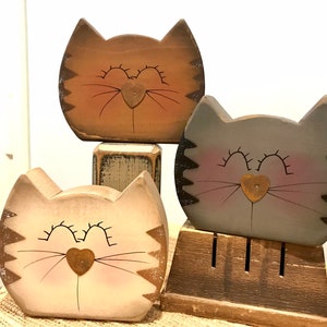 Fall Decor. Wood Cats. Cat Mom. Cat Decor. Halloween Tier Tray ...