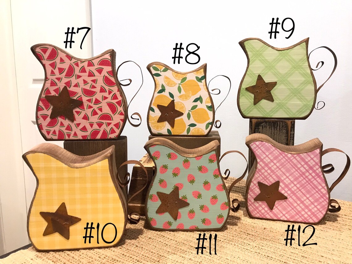 Cute Summer Pitcher. Summer Wood Decor. Lemonade Pitcher. - Etsy