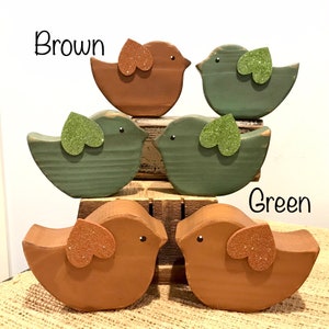 Restocked! Painted Bird. Wood Robins. Colorful Wood Bird. Rustic Birds ...