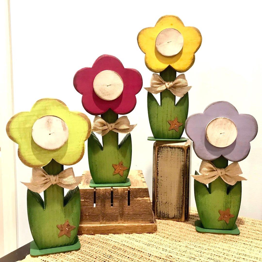 Restocked! Wood Flowers. Wooden Daisies. Wood Daisy. Spring Decor ...