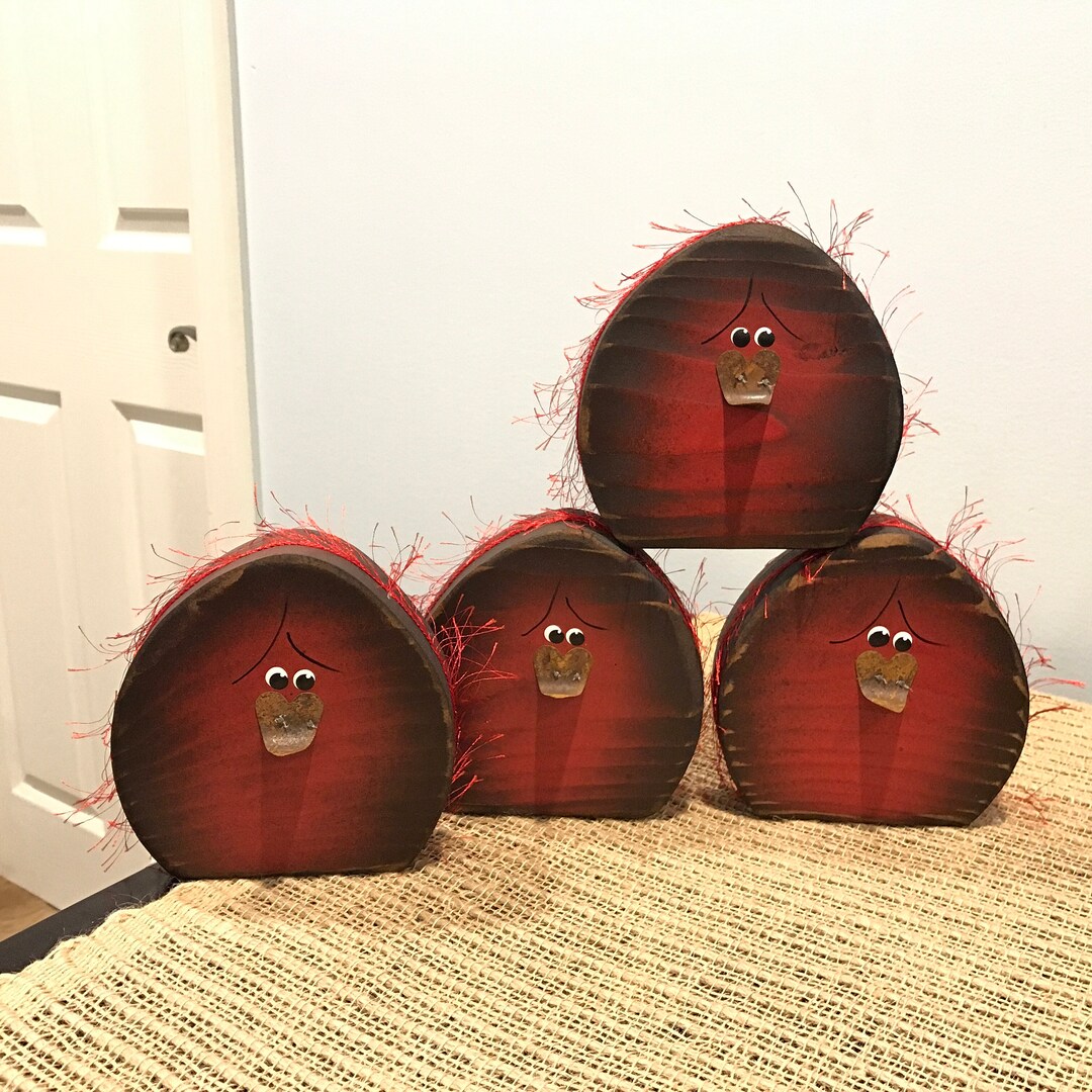 Mama Bird. Wooden Robins. Wood Bird. Rustic Spring Birds. - Etsy