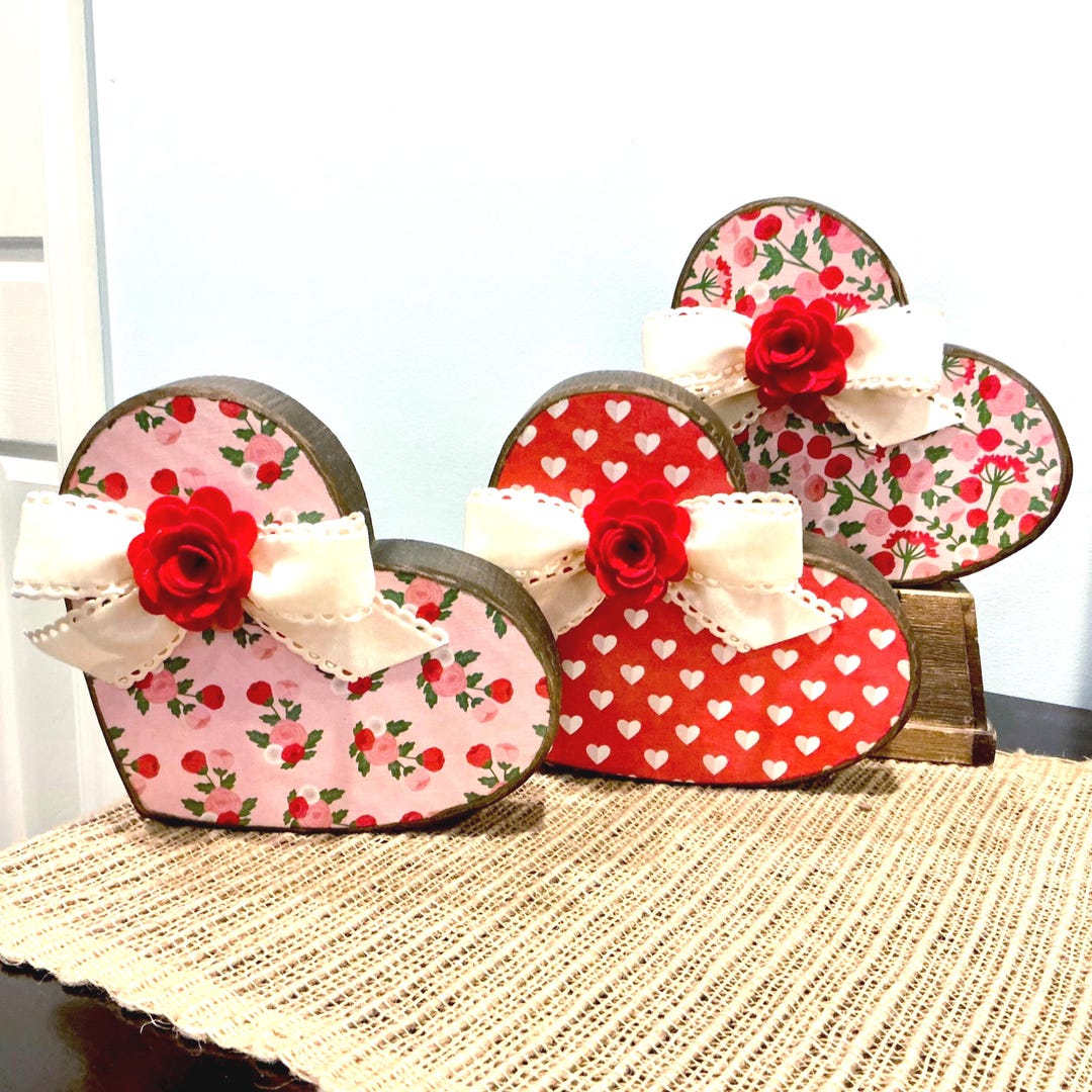 Valentine Home Decor. Wood Hearts. Valentine Hearts. Modern Prims. Wood ...
