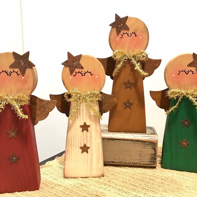Rustic Wood Angel - Etsy