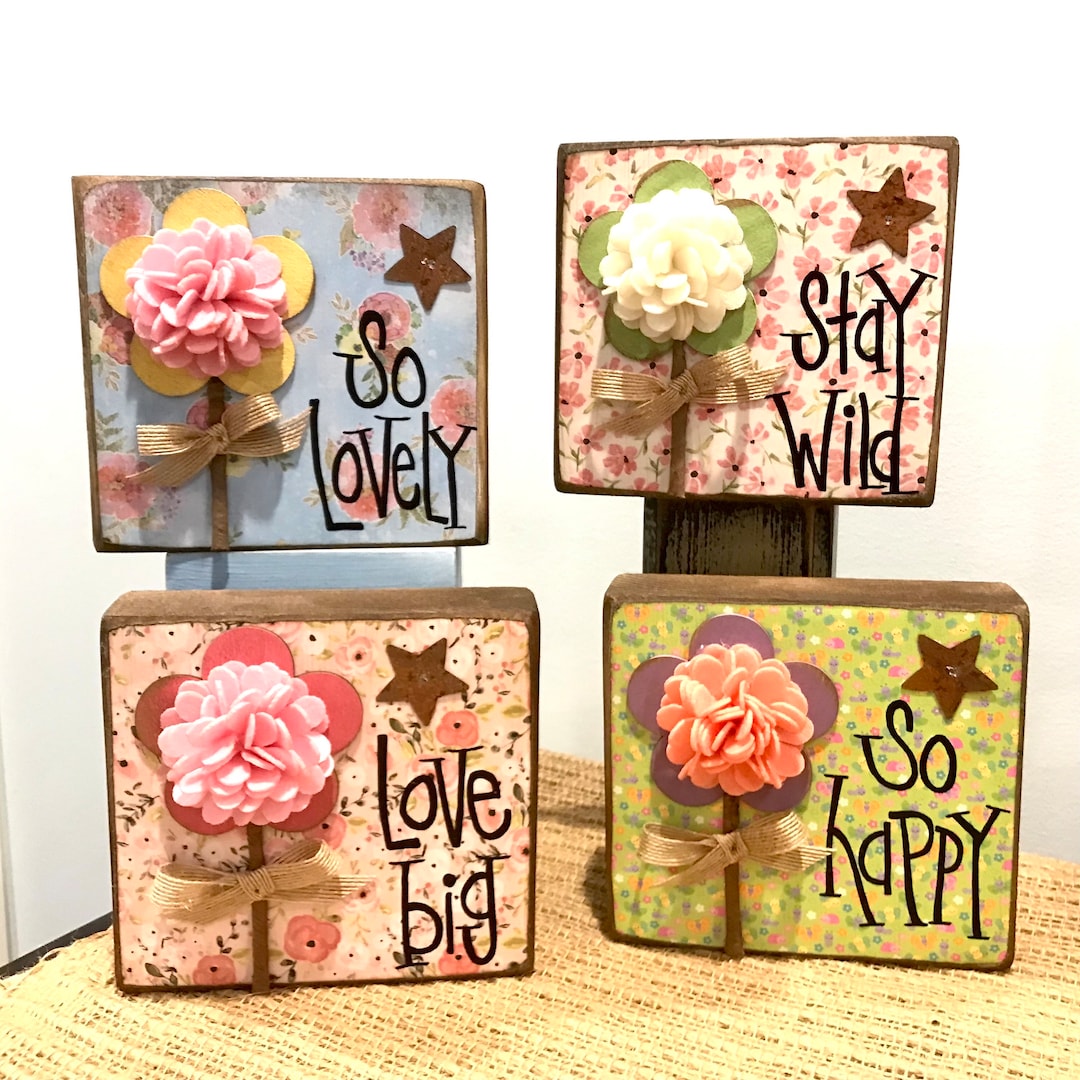 Wood Flower Sign. Summer Signs. Thick and Chunky. Wooden Flower. Daisy ...