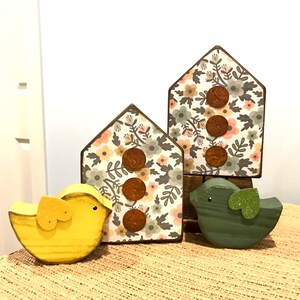 Restocked! Painted Bird. Wood Robins. Colorful Wood Bird. Rustic Birds ...