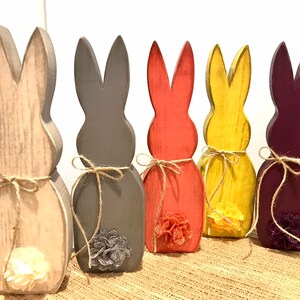 RESTOCKED! One Bunny. Colorful Wood Bunnies. Wood Peeps. Easter Wood ...
