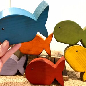 Restocked! Wooden Fish. Beach Decor. Summer Decor. Happy Wood Fish ...